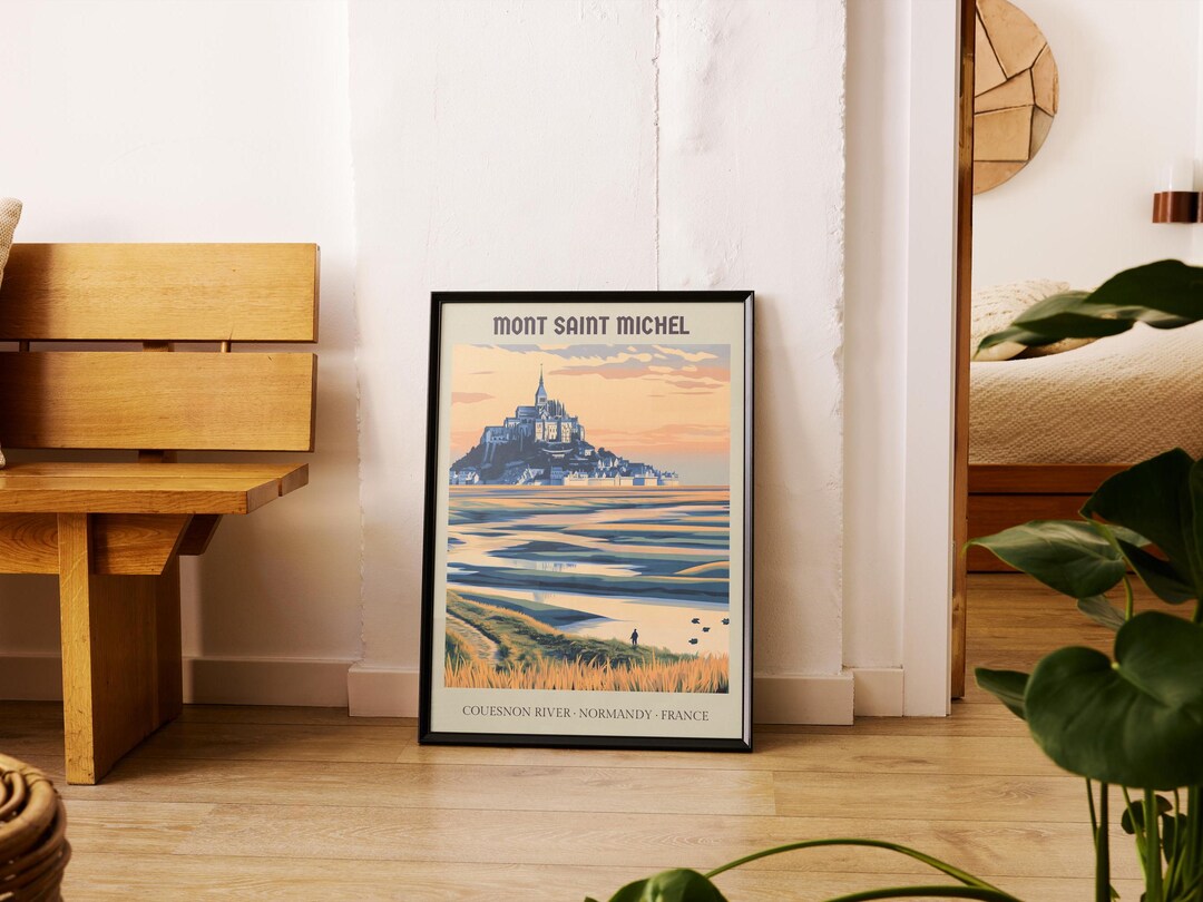 Mont Saint-michel Poster – France Travel Art, Coastal Print - Etsy