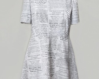 Newspaper dress | Etsy