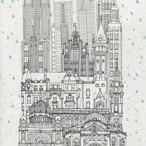 Melbourne City Print A4 - Etsy Australia