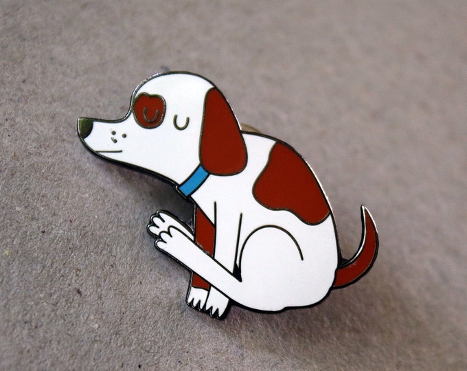 Dog Dragging Bum Enamel Pin Funny Nasty Spotted Dog Lapel Pin - Etsy
