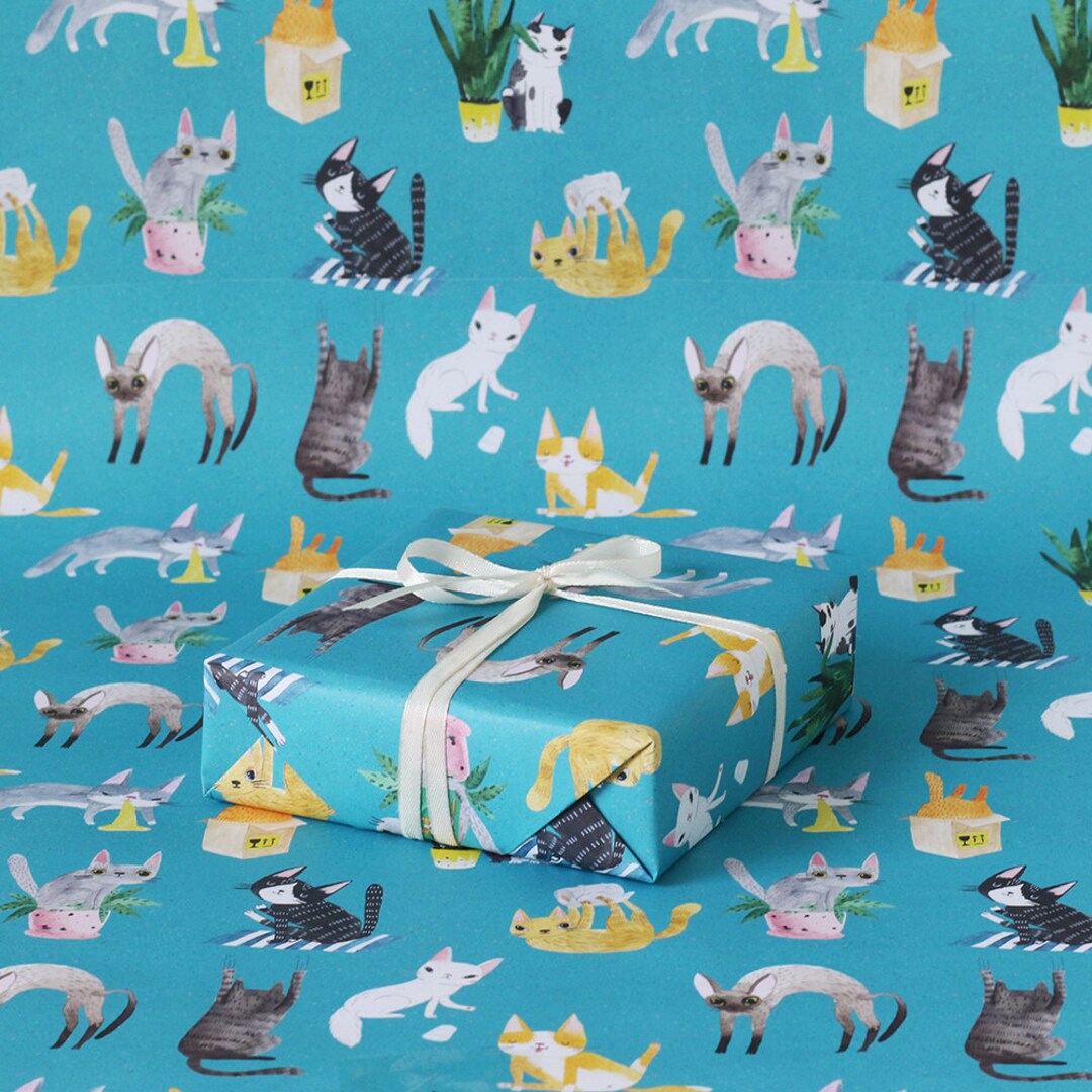 Naughty Cats Wrapping Paper - Etsy