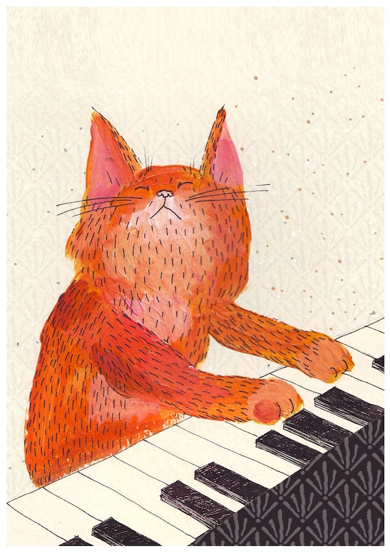 Keyboard Cat A3 Print | Etsy
