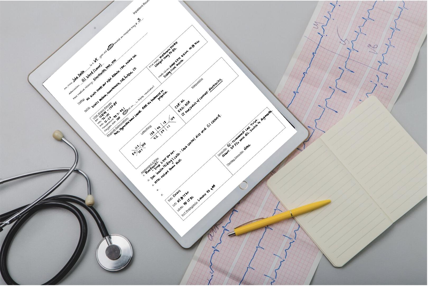 PDF Hospitalist Rounding Template for Students - Etsy