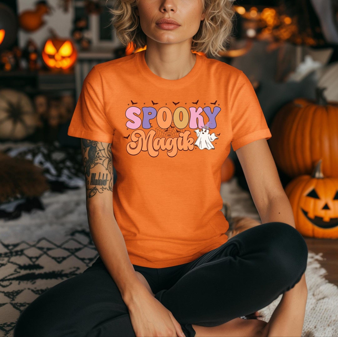 Spooky Magik Women's Halloween Ghost Shirt Mom Gift for Halloween ...