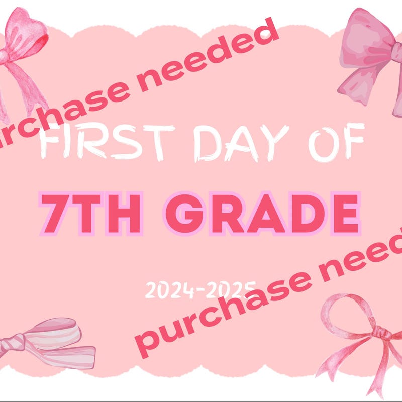7th Grade Sign - Etsy