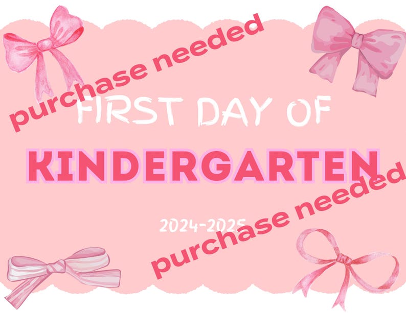 Back to School Digital Download Printable Sign/paper Kindergarten - Etsy