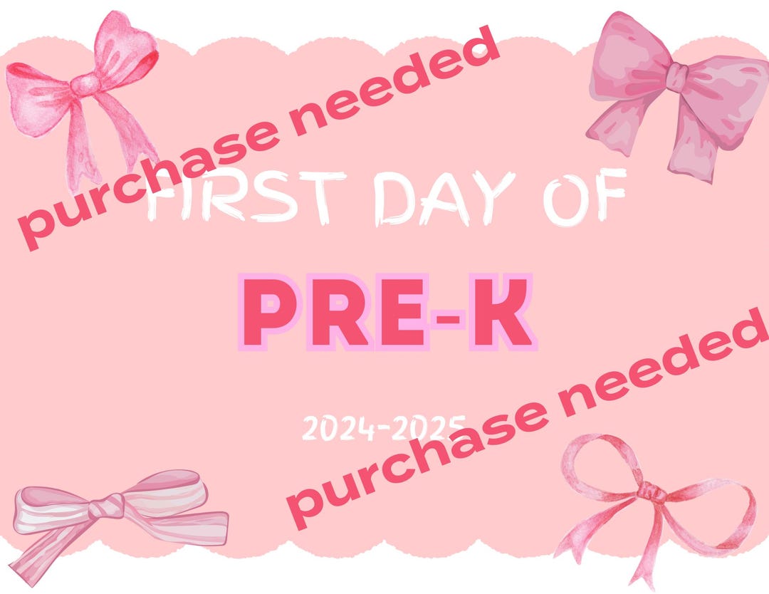 Back to School Digital Download Printable Sign/paper Pre-k - Etsy