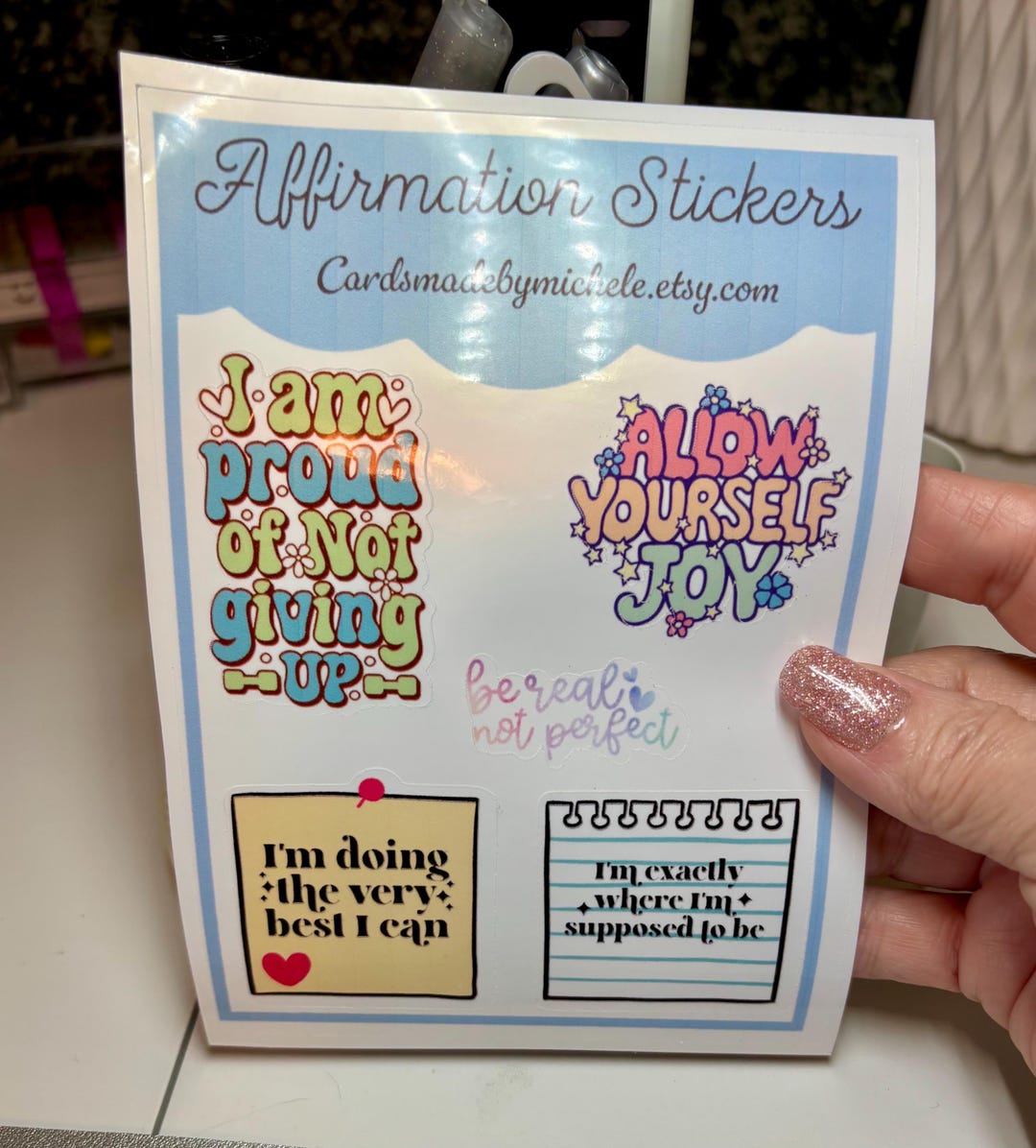 POSITIVE Affirmation Stickers; Post-it Note, Spiral Notebook, and More ...