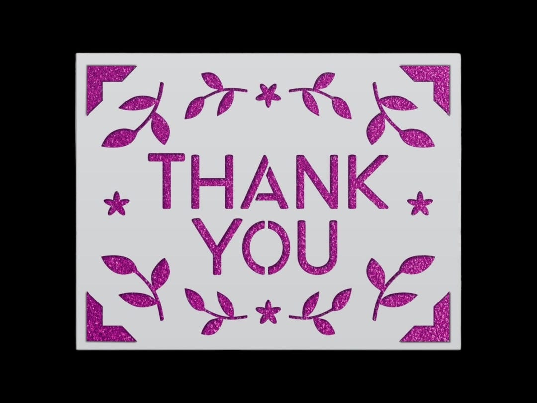 Thank You Card Thank You With Ivy on White Premium Textured Cardstock ...