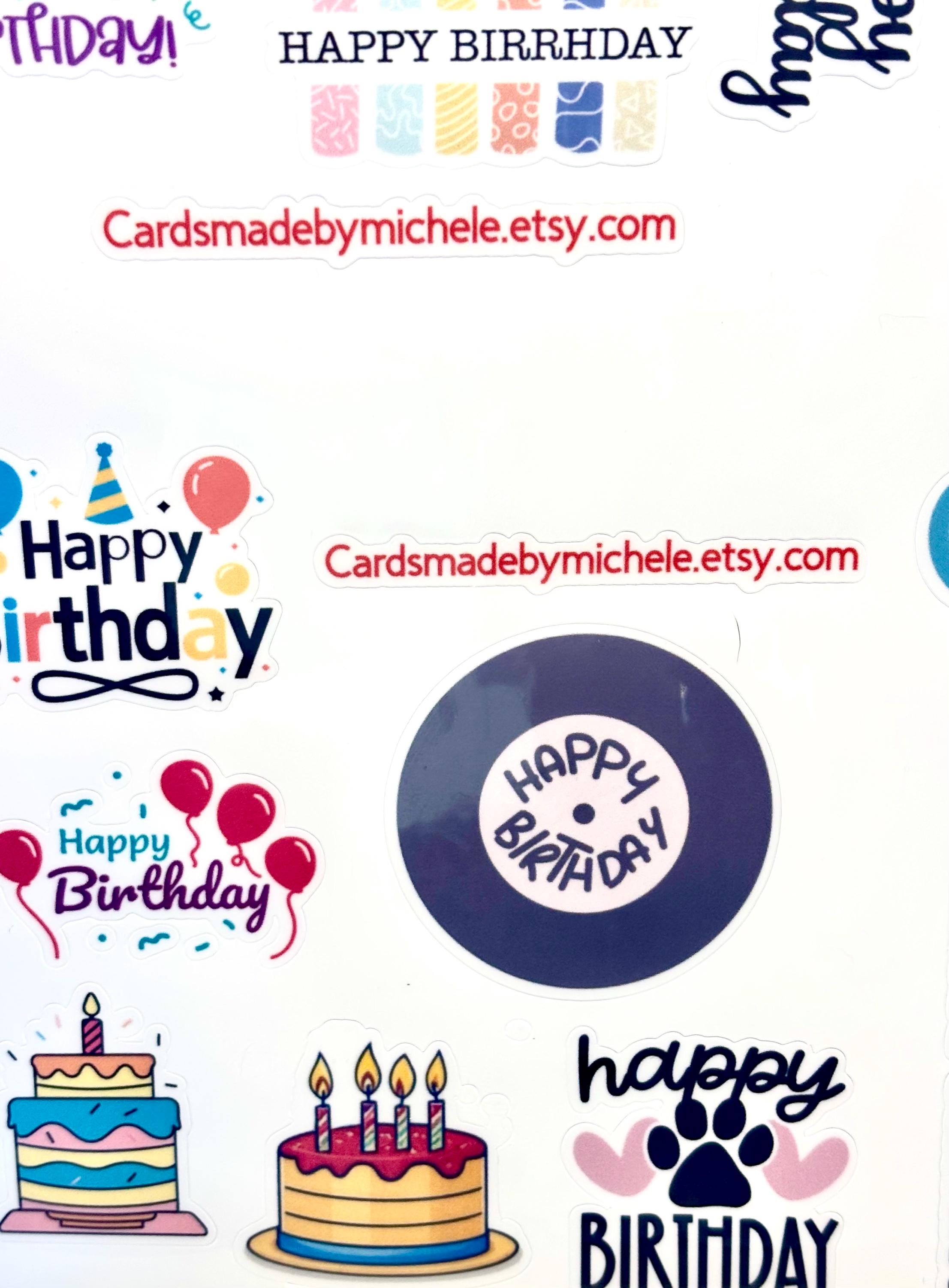 Fun HAPPY BIRTHDAY Stickers for Calendars, Planners, Budgets and ...
