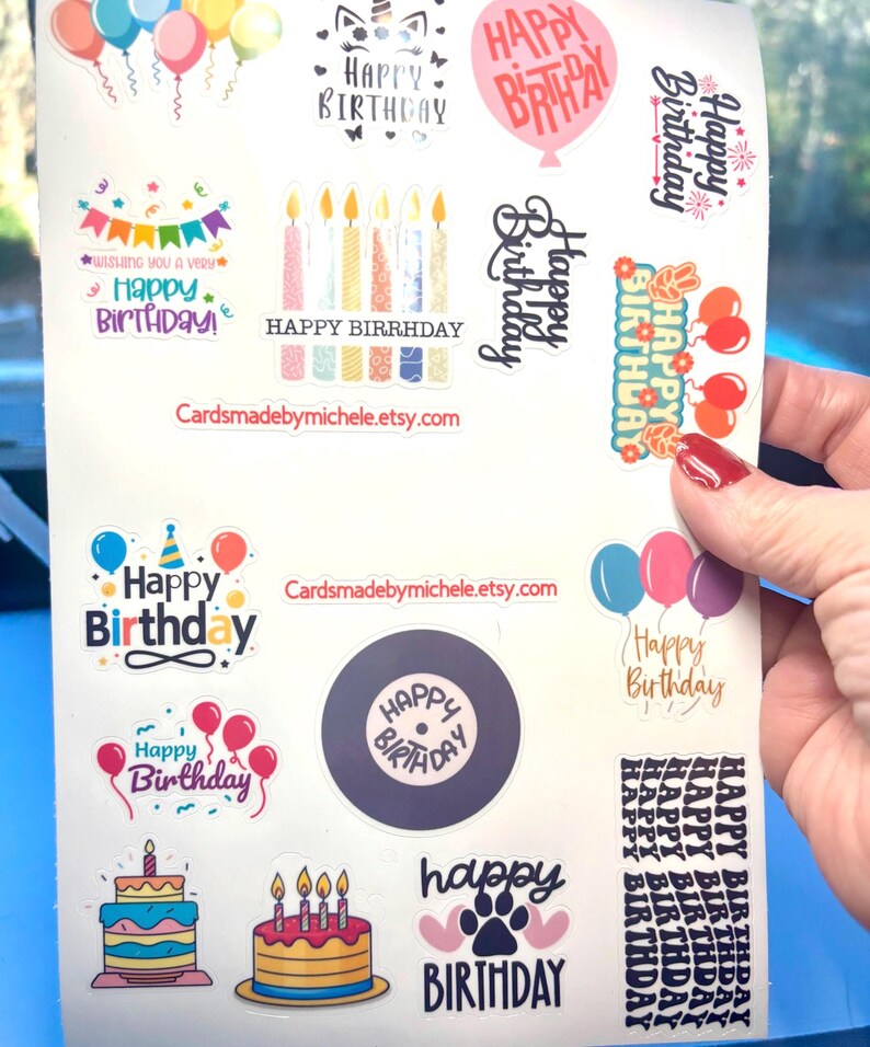 Fun HAPPY BIRTHDAY Stickers for Calendars, Planners, Budgets and ...