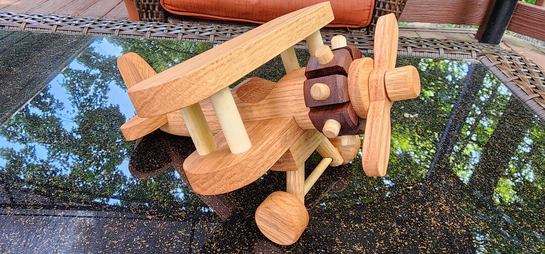 Airplane Wooden Small Plane Oak and Walnut Beautifully Hand Finished ...