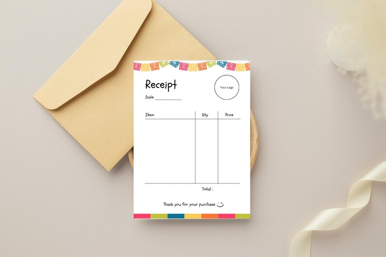 Simple Receipt Template for Small Business, Editable Order Form Canva ...