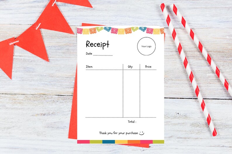 Simple Receipt Template for Small Business, Editable Order Form Canva ...