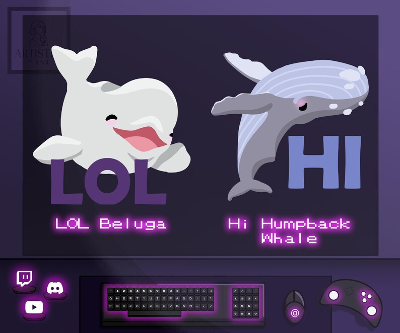 Marine Mammal Stream Emotes Pack: Twitch, Discord, Youtube - Etsy