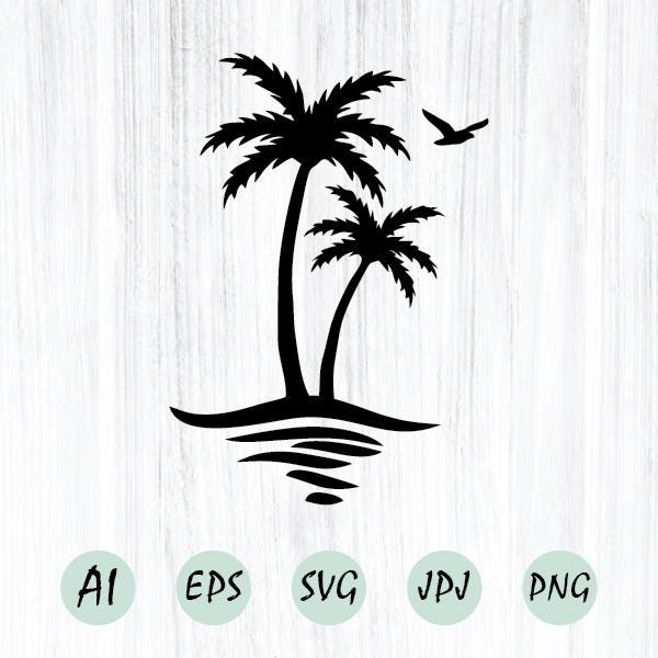 Palm Tree Svg, Tree Svg, Palm Tree Print, Palm Tree Wall Art, Beach Svg ...