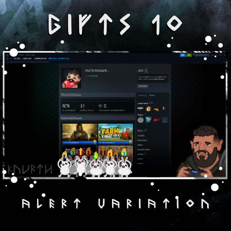 Animated White Bunny Stream Alert Pack – 10 Alerts for Twitch, Kick ...