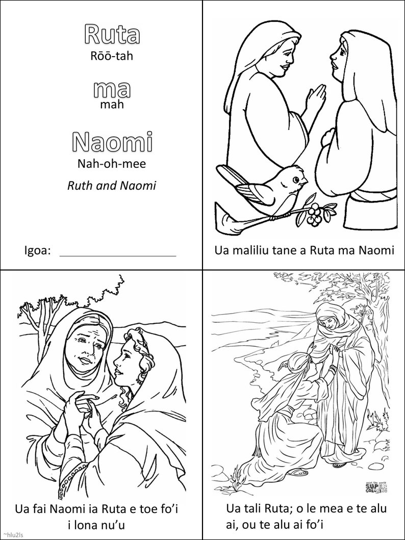 Samoan Old Testament Bible Character Worksheets - Etsy