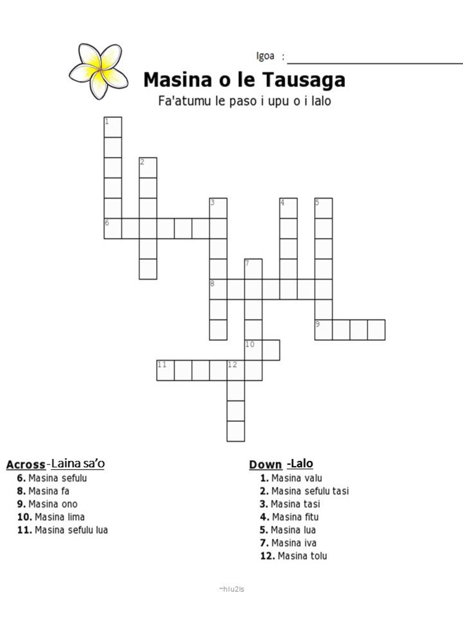 Samoan Days of the Week and Months Worksheets - Etsy