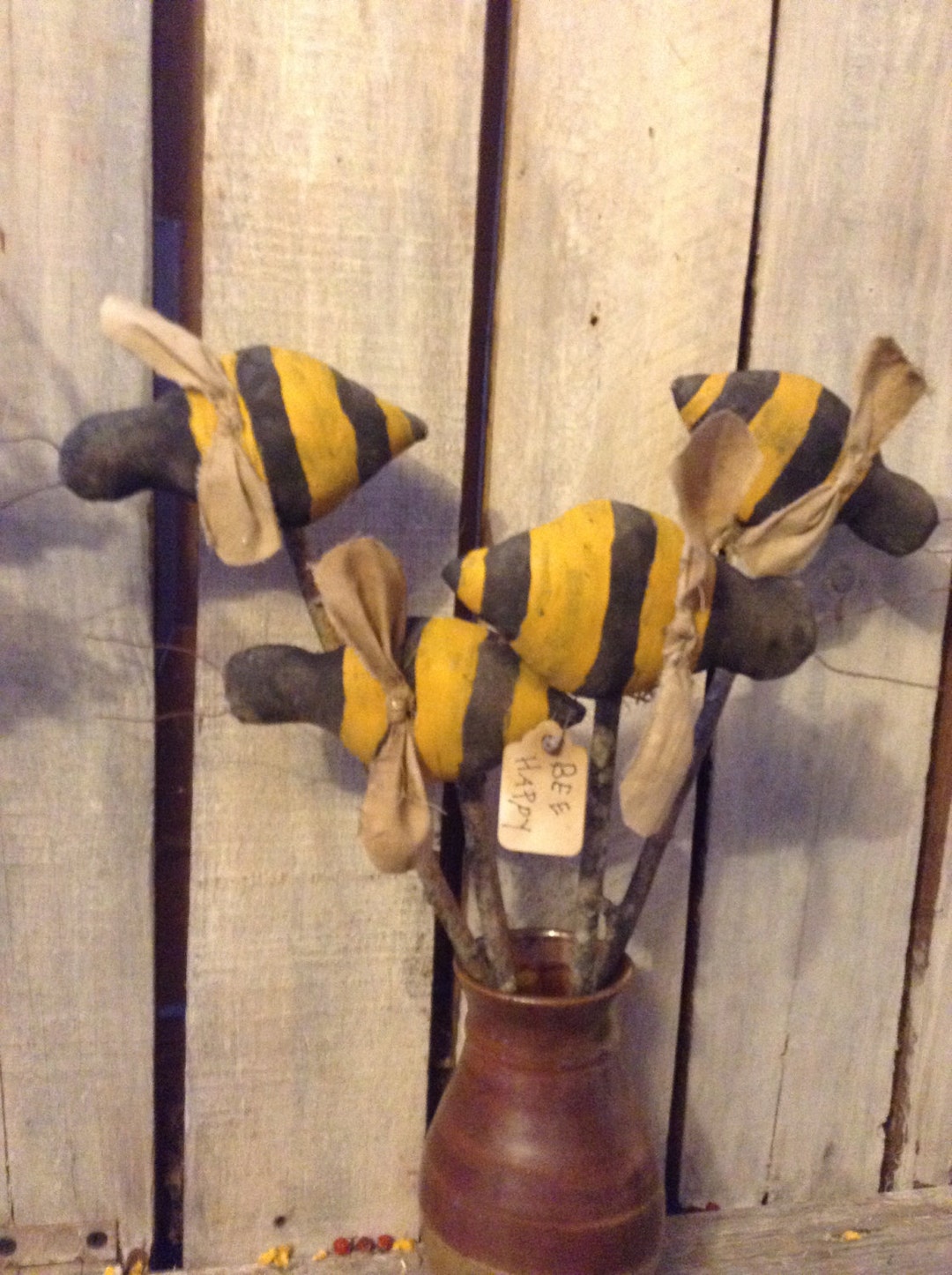 Primitive Grungy Bee Pokes Spring Folk Art Pattern - Etsy