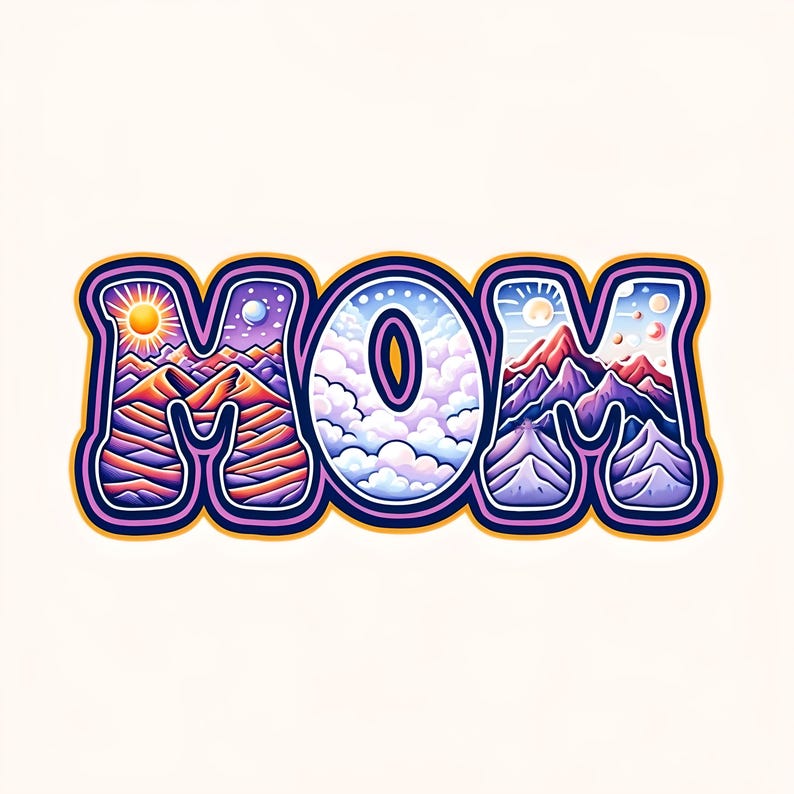 Colorful Mom Png - Etsy