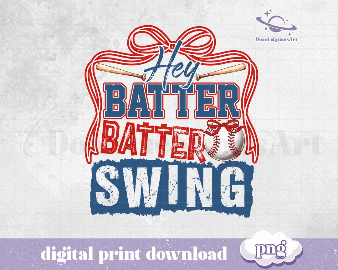 Retro Baseball Batter Batter Swing PNG Baseball Saying Png Game Day ...