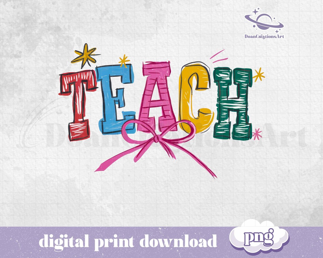 Coquette Teach Png, Teacher Coquette Png, Bows Teach PNG, Teacher Gift ...