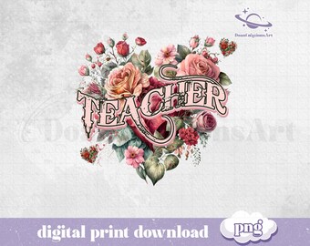Teacher Valentine Png, Loved Teacher Png, Valentine's Day Teacher Png ...