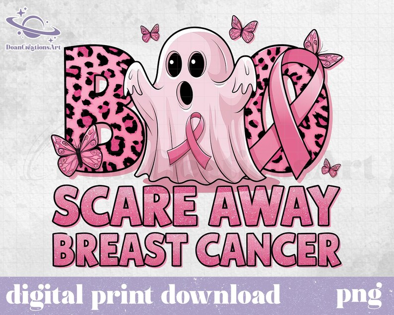 Boo Scare Away Breast Cancer Png, Breast Cancer Awareness, Breast ...