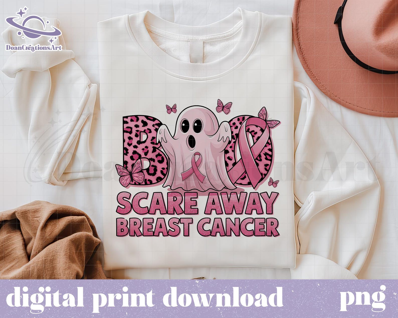 Boo Scare Away Breast Cancer Png, Breast Cancer Awareness, Breast ...