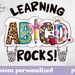 Learning ABCD Rocks Sublimation Png, School Life, School Vibes, First ...