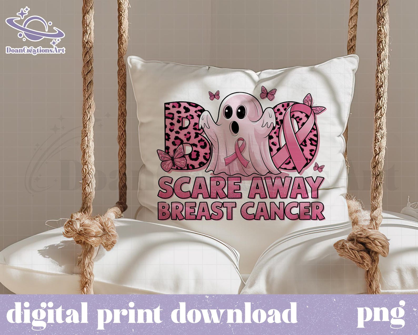 Boo Scare Away Breast Cancer Png, Breast Cancer Awareness, Breast ...