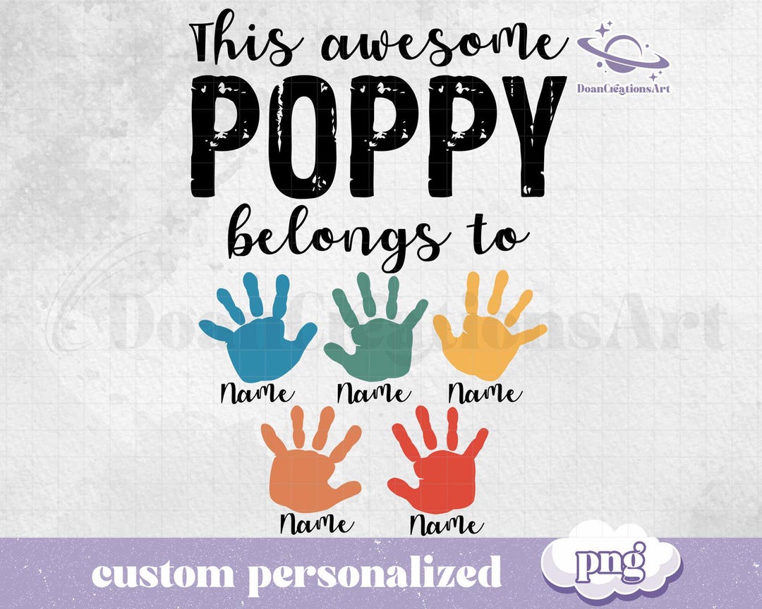 Personalized This Grandpa Belongs to Grandchild Name PNG, Gift for Papa ...