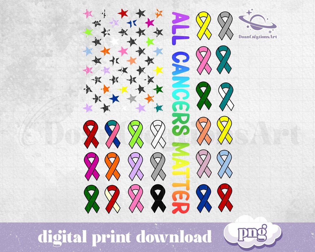 All Cancers Matter Cancer Awareness Sublimation Png, Breast Cancer ...