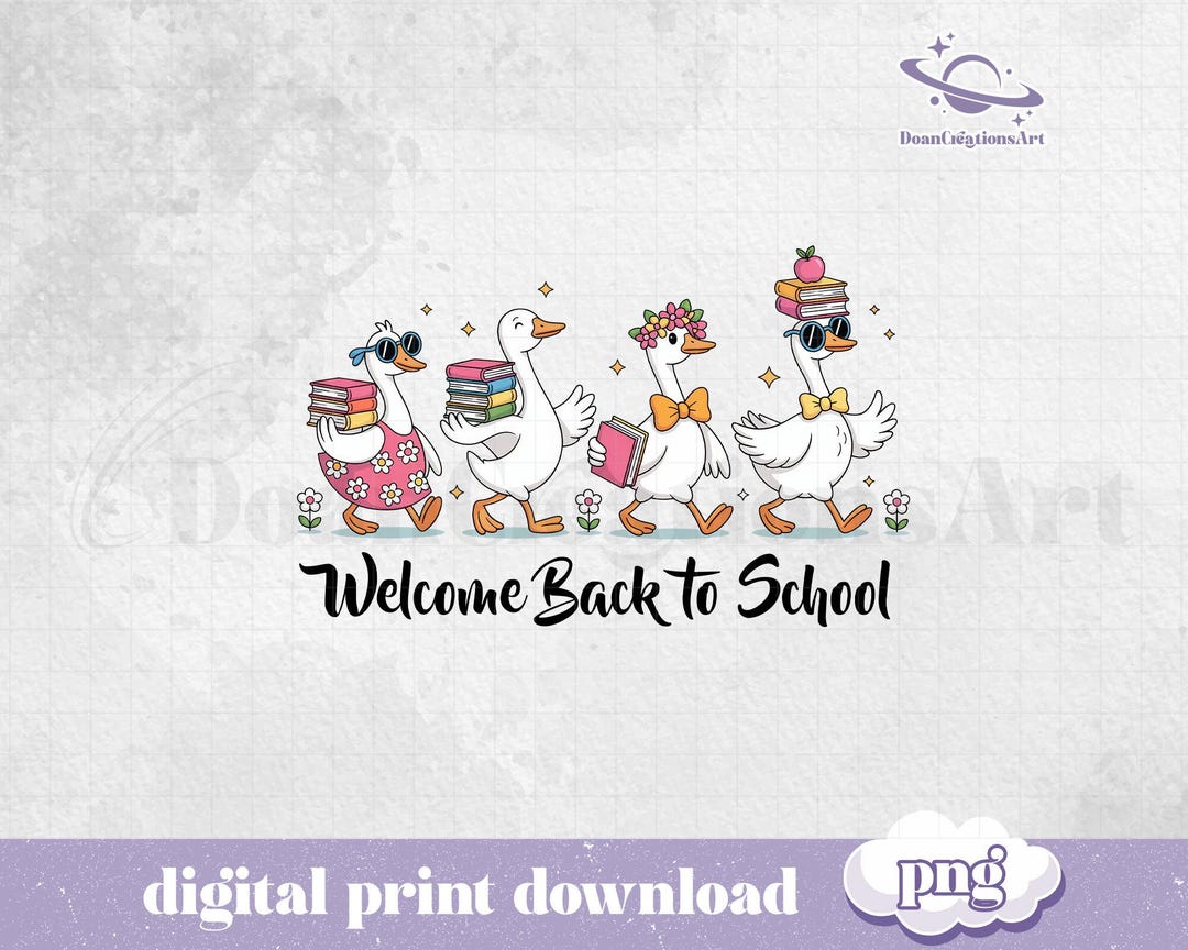 Goose Back to School PNG, Kindergarten Goose, Back to School Goose PNG ...