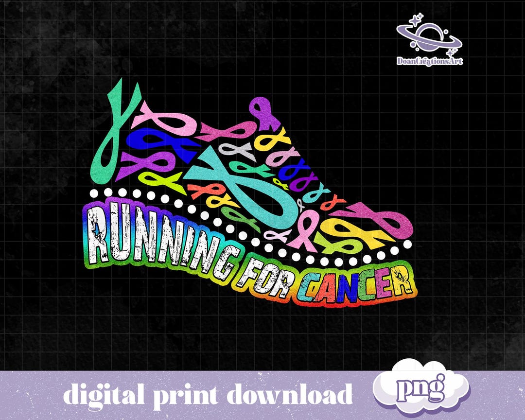 Running for Cancer Sublimation Png, Cancer Awareness, Breast Cancer ...