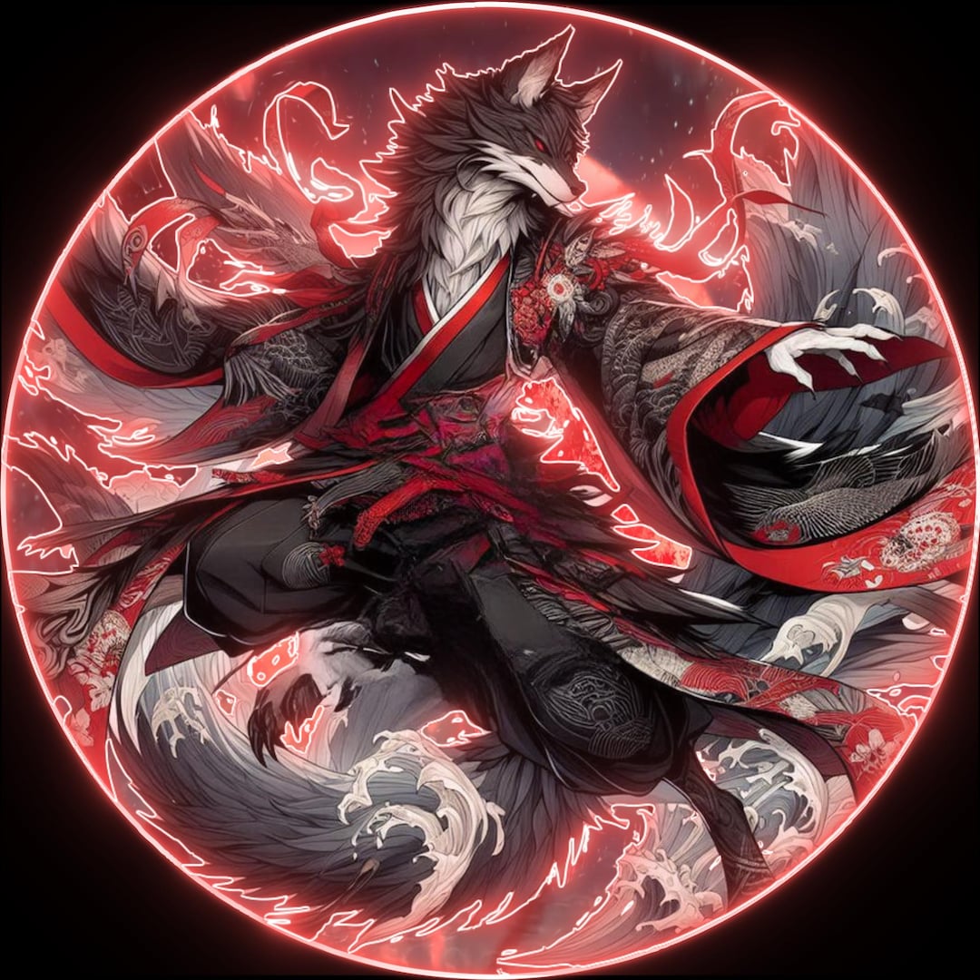 Japanese Wolf Logo - Etsy