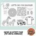 A4 Safari Activity Sheet - Printable PDF Digital Download - Etsy