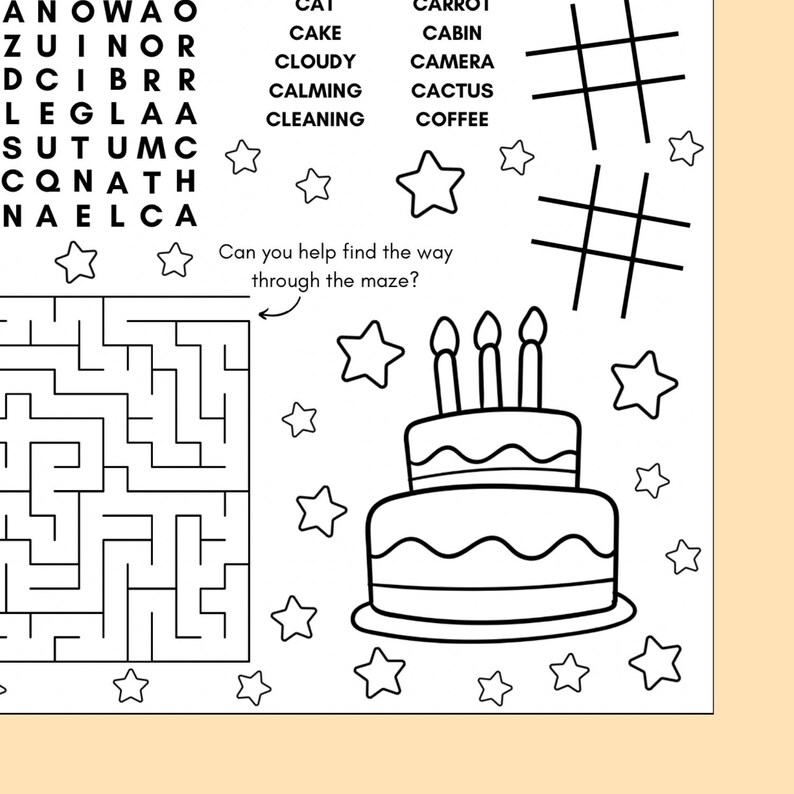 A4 Letter C Alphabet Birthday Activity Sheet - Fun Printable PDF for ...