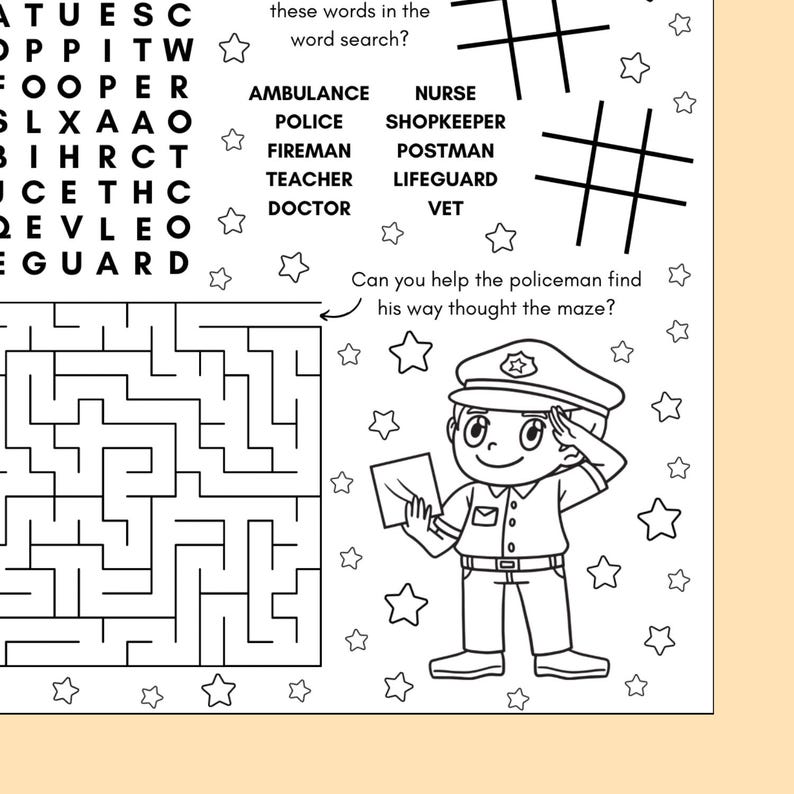 A4 People Who Help Us Activity Page | Fun & Educational PDF Printable ...