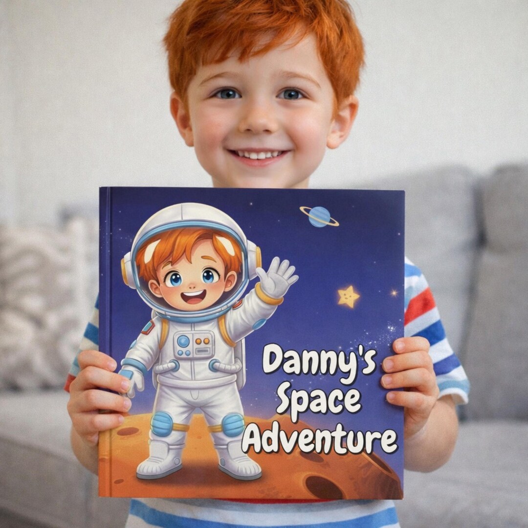 Personalized Space Adventure Book | Ginger Hair Boy, Custom Story - Etsy