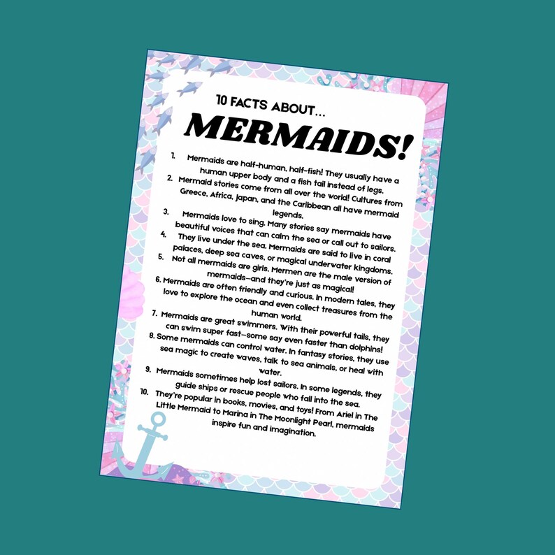 Mermaid Activity Pack | Storybook, Coloring Book, Games (instant ...