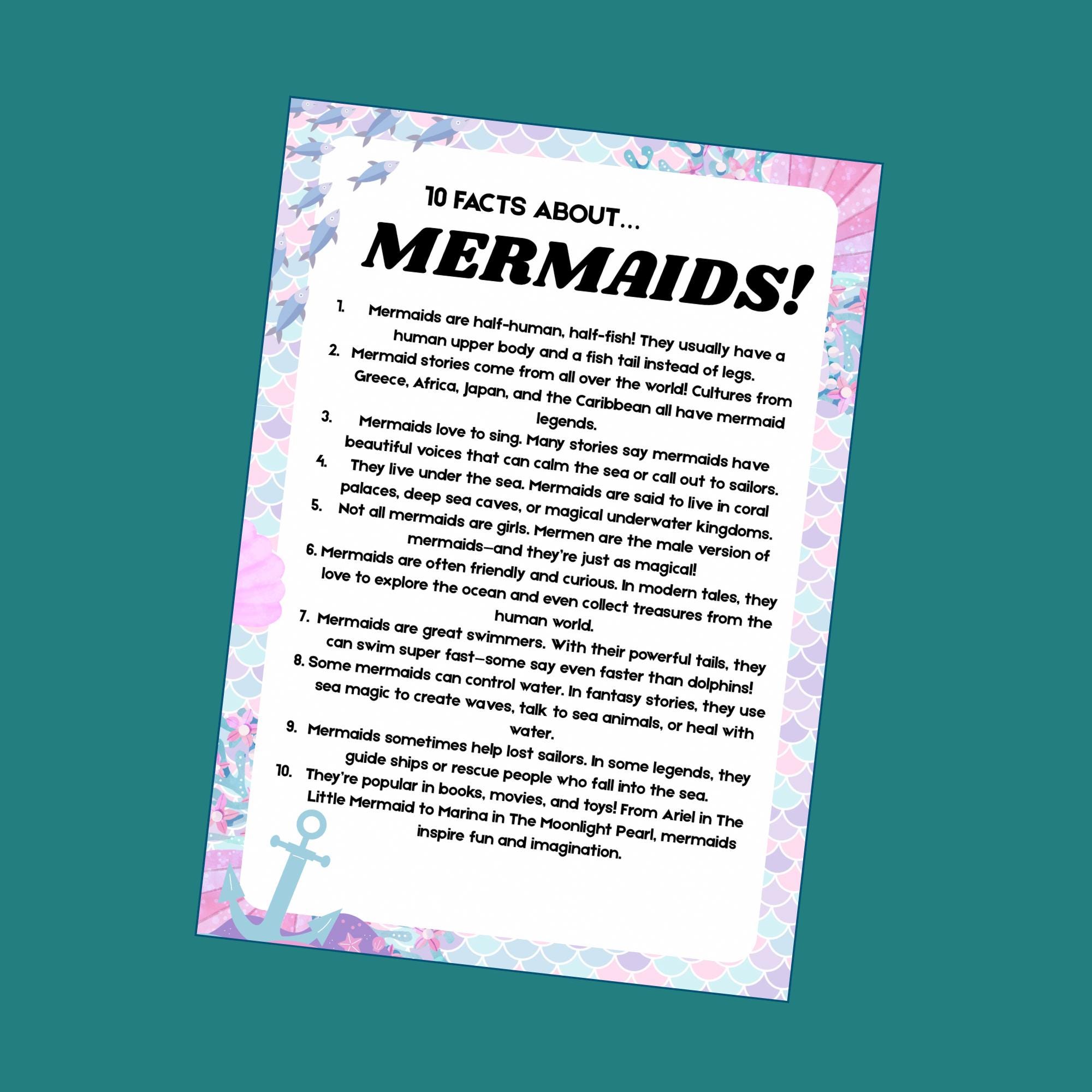 Mermaid Activity Pack | Storybook, Coloring Book, Games (instant ...