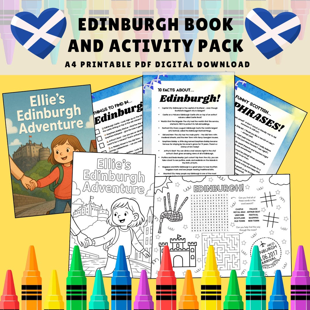 Edinburgh Kids Activity Pack | Printable Scotland Worksheets ...