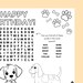 A4 Dogs Birthday Activity Sheet - Printable PDF Digital Download - Etsy