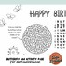 A4 Birthday Butterfly Activity Sheet - Printable PDF Digital Download ...