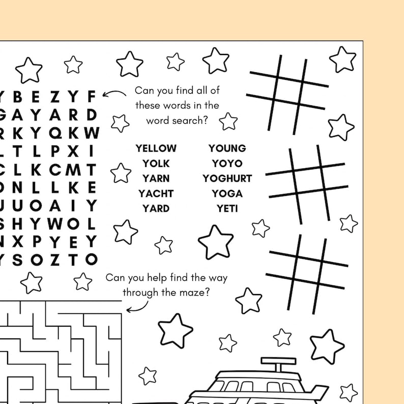 A4 Letter "y” Alphabet Activity Sheet - Educational PDF Digital ...