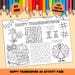 A4 Happy Thanksgiving Activity Page | PDF Digital Download | Fun ...