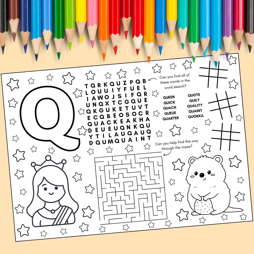 A4 Letter "q” Alphabet Activity Sheet - Educational PDF Digital ...