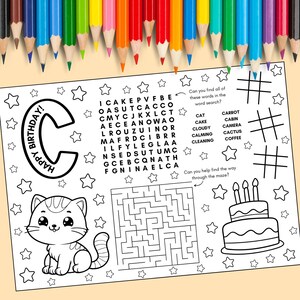 A4 Letter C Alphabet Birthday Activity Sheet - Fun Printable PDF for ...